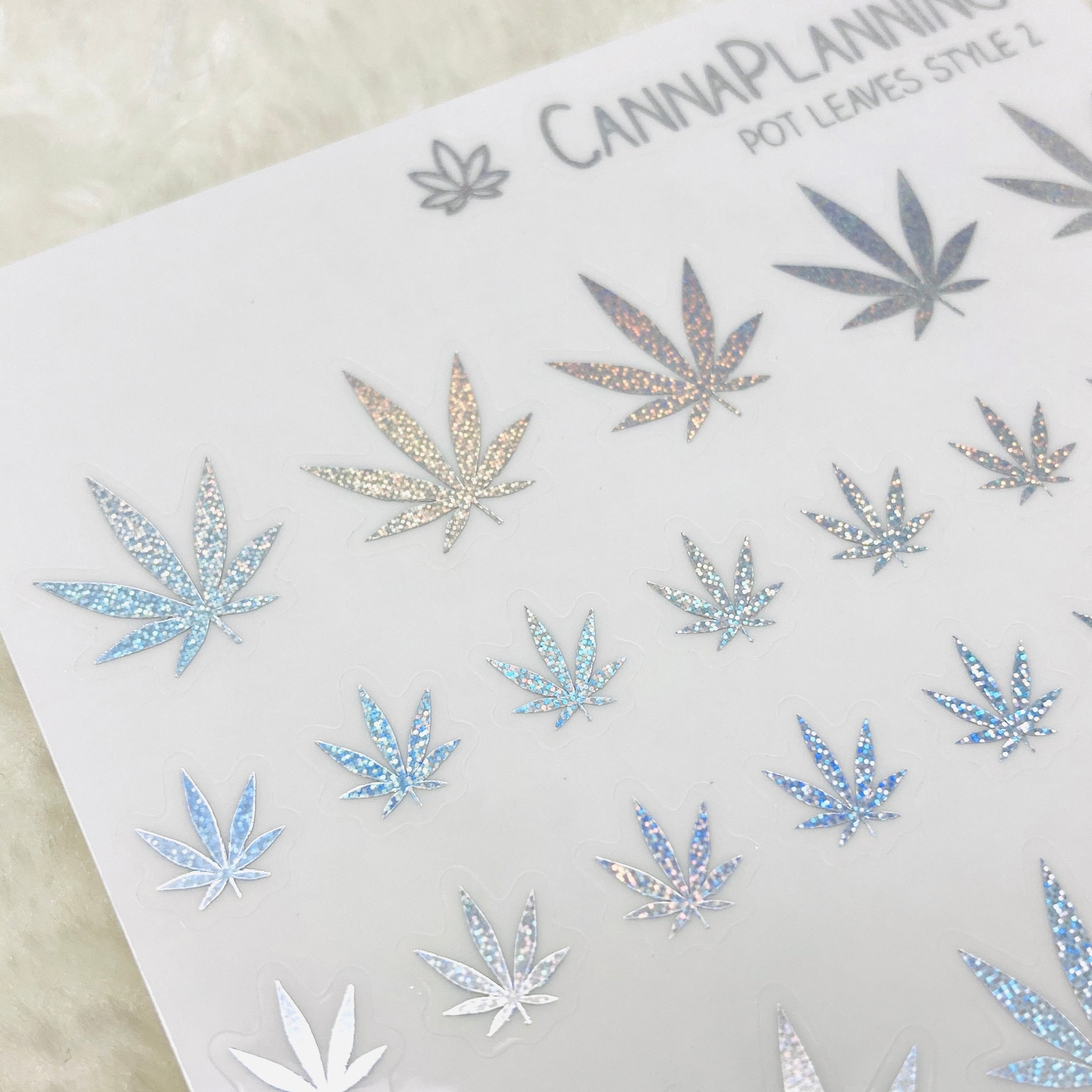 CLEAR FOILED Realistic-Style Pot Leaf Stickers Marijuana | Etsy
