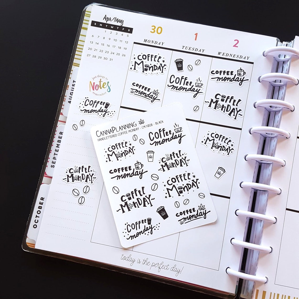 Marijuana Monday Hand-lettered Weed Cannabis Stickers - Etsy