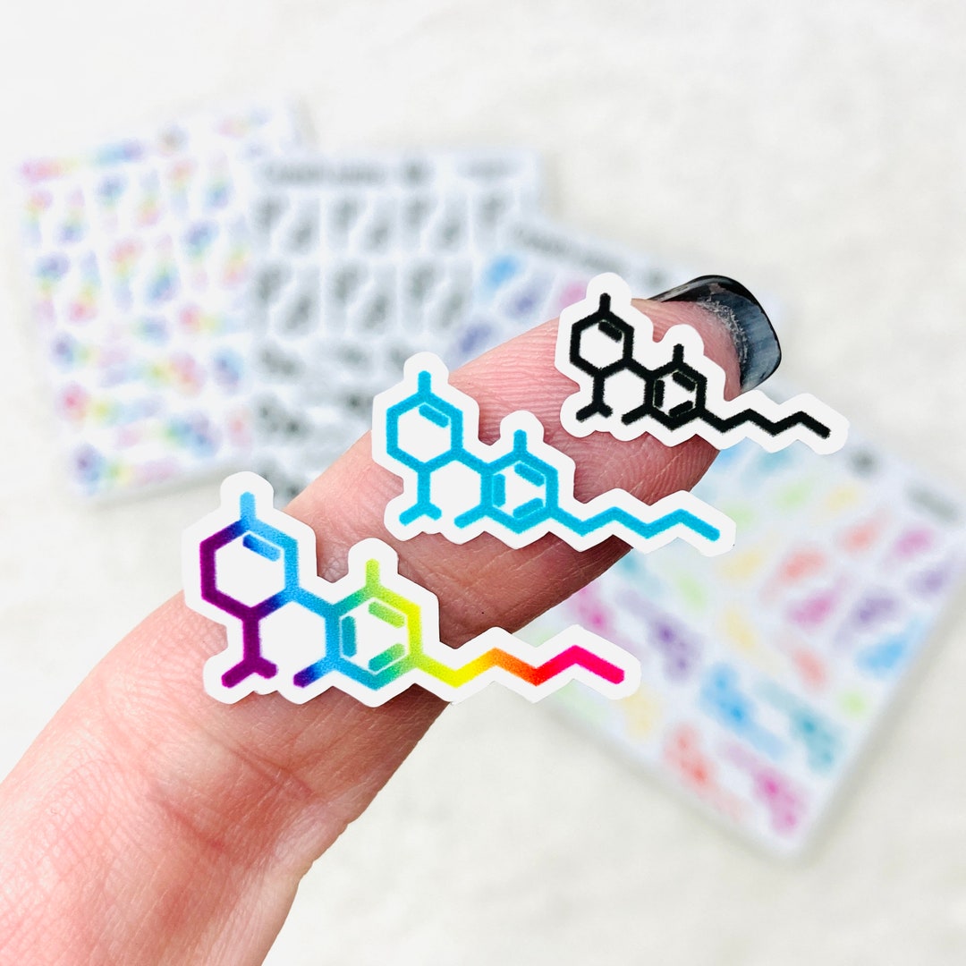 CBD Molecule Stickers premium Vinyl retiring Product Final Stock Weed ...