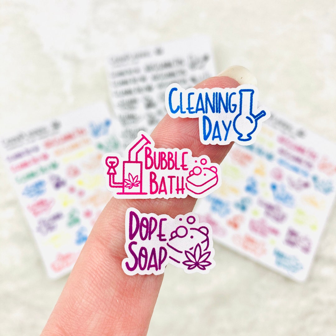 Cleaning Stickers RETIRING DESIGN Final Stock Marijuana Clean My Bong ...