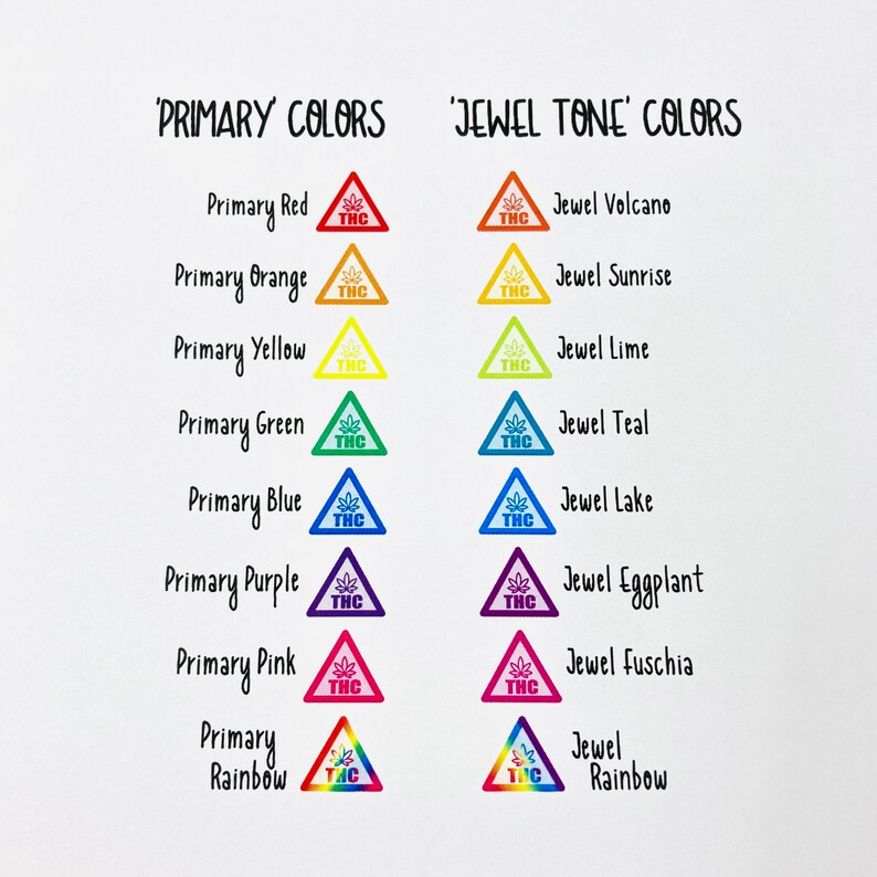 Edibles Warning Stickers Style 6 THC Triangle Stylized Leaf | Etsy