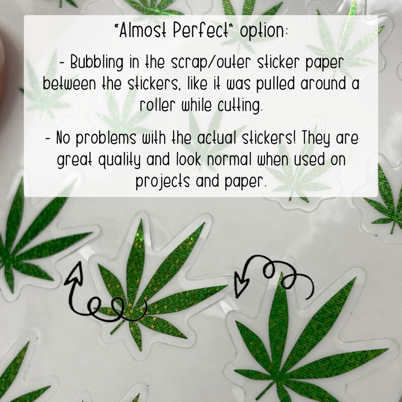 CLEAR FOILED Realistic-Style Pot Leaf Stickers Marijuana | Etsy