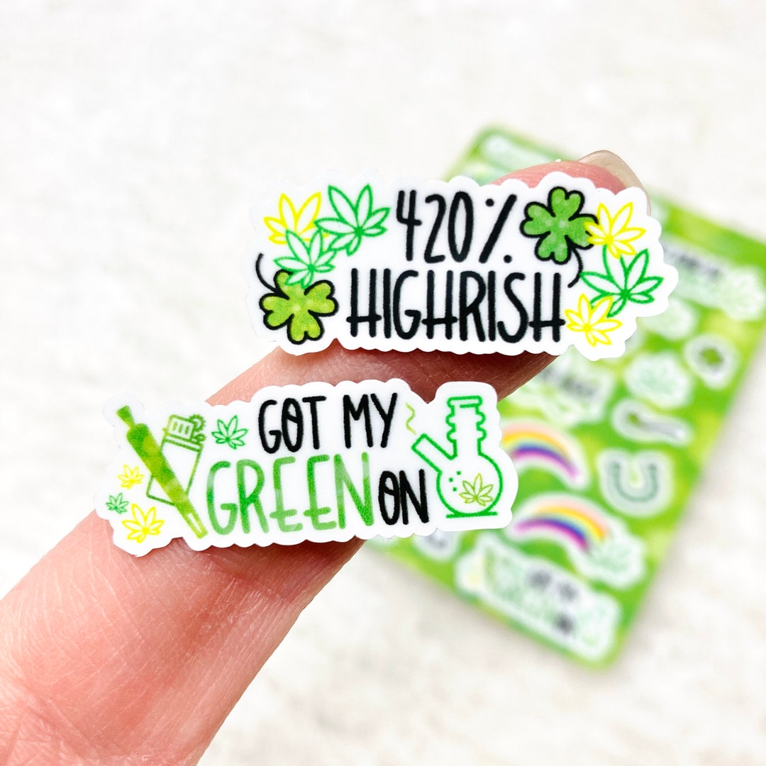 Highrish Marijuana St Patricks Day Aufkleber (Premium Vinyl ...