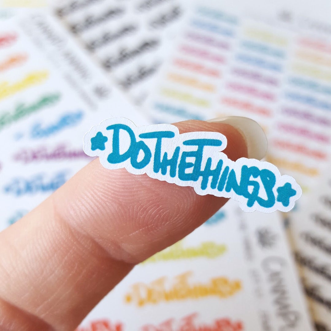 Do the Things Hand-lettered Stickers *retiring Design - Final Stock ...