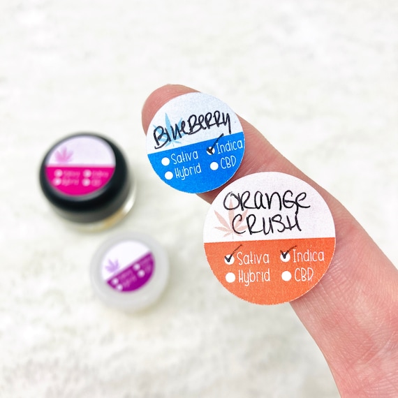 BOTH SIZES Concentrate Jar Strain Label Stickers concentrate | Etsy