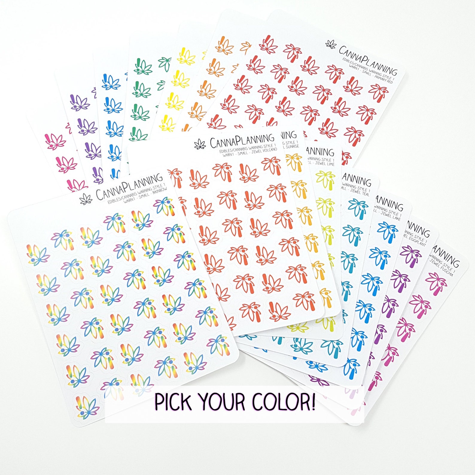 Edibles Warning Stickers Style 1 RETIRING DESIGN | Etsy