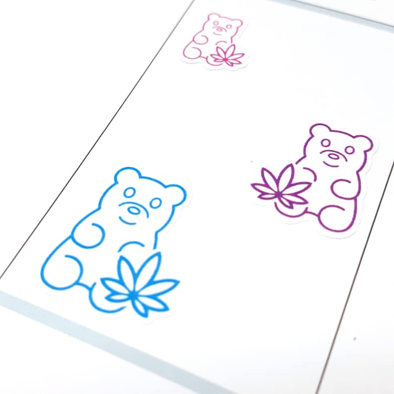 Marijuana Gummy Candy Bear stickers Cannabis and 420 | Etsy