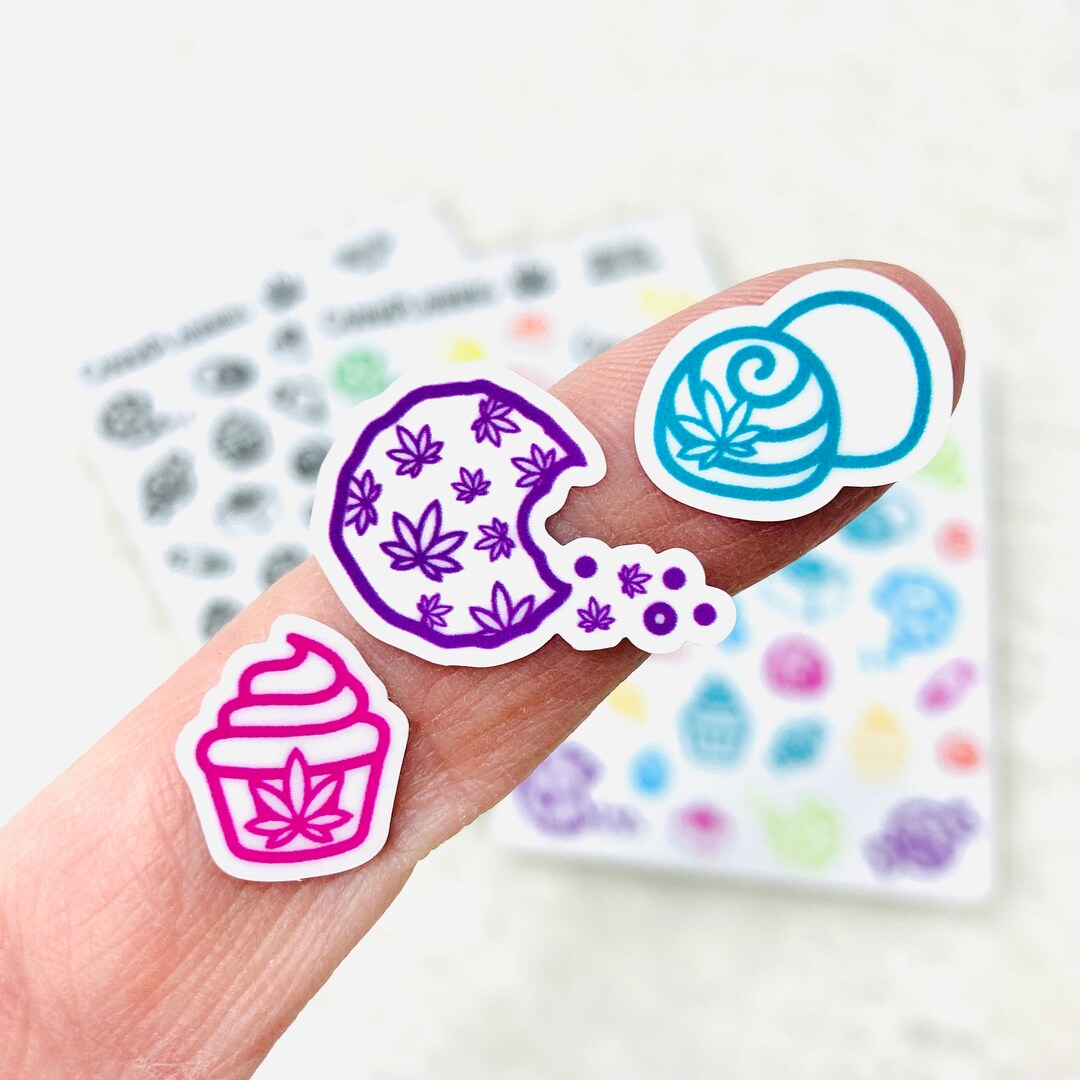 Marijuana Edibles Stickers - Mix 1 - Sweet Stuff (premium Vinyl ...
