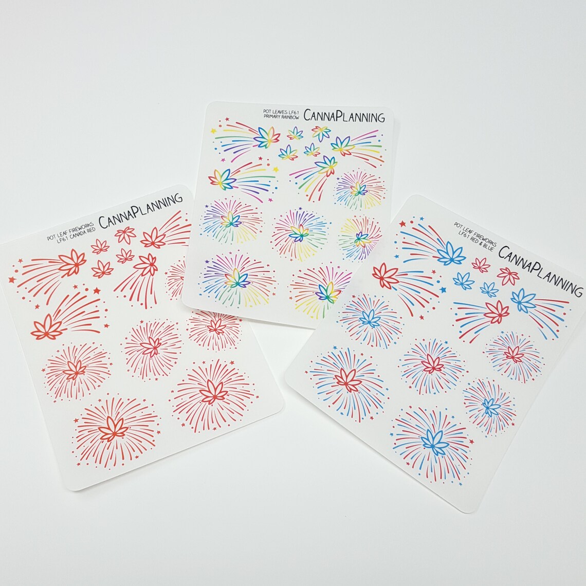 Clear Marijuana Leaf Fireworks Stickers Pride Fireworks 4th | Etsy