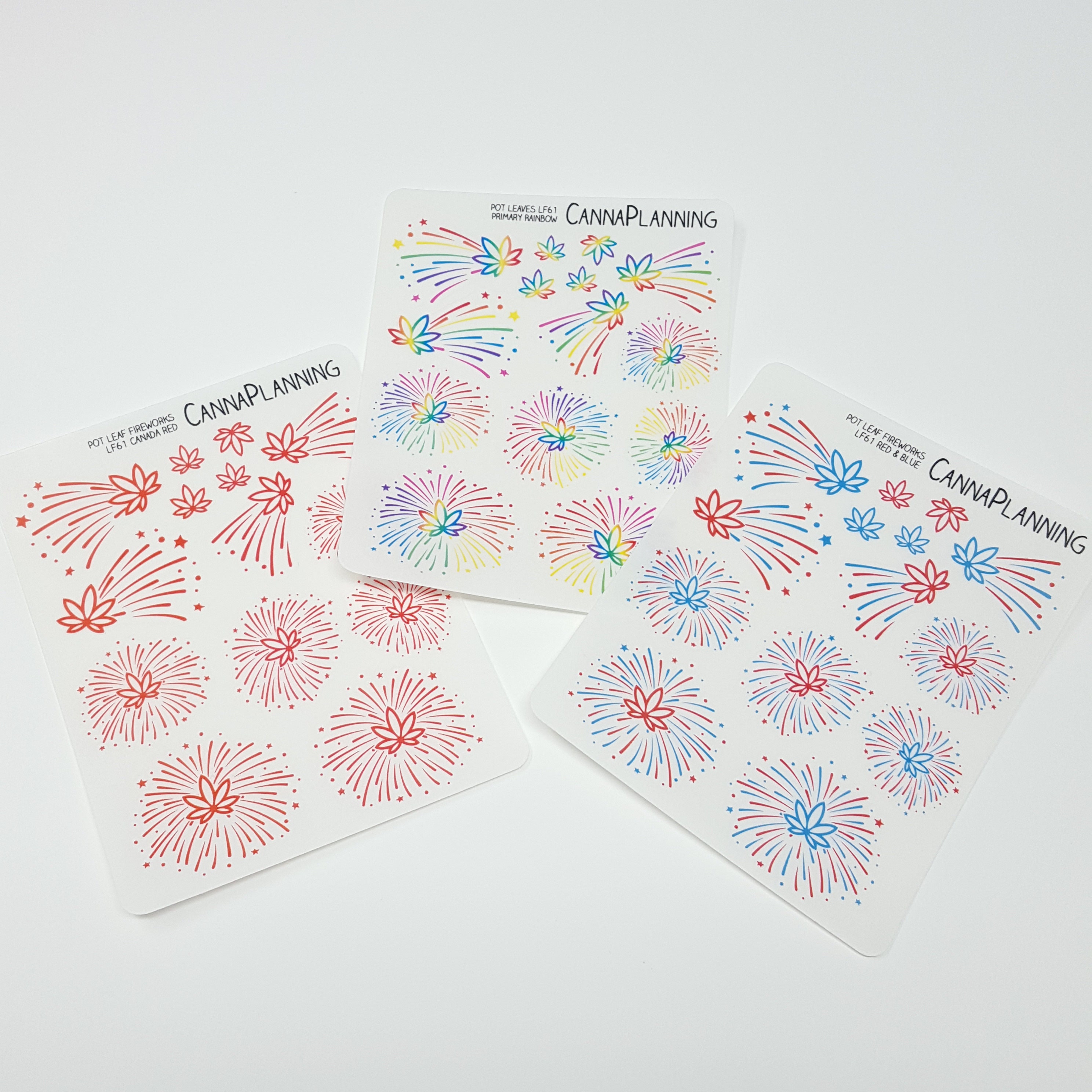 Clear Marijuana Leaf Fireworks Stickers Pride Fireworks 4th | Etsy