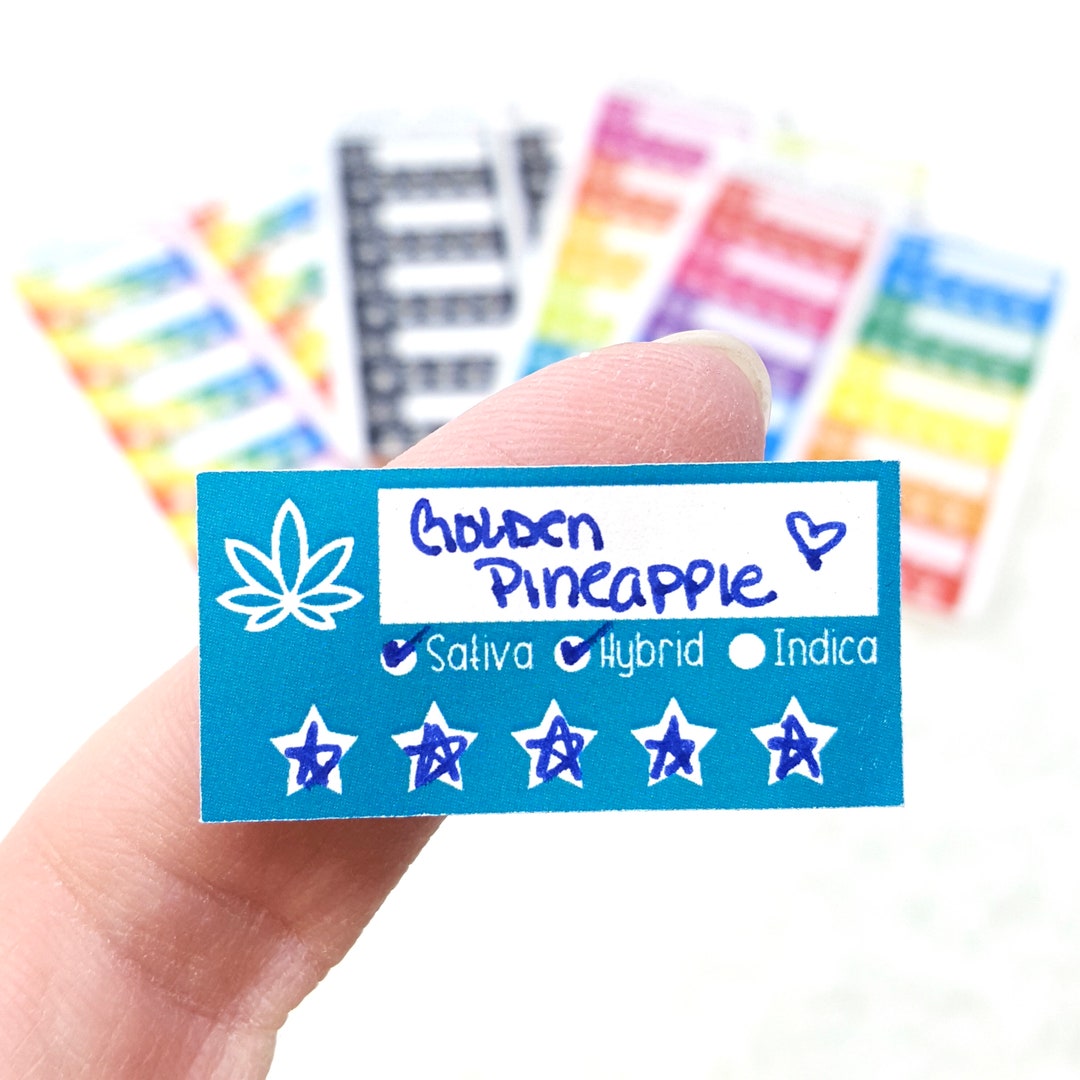 Small Strain Tracker Stickers style 2 Sativa/hybrid/indica retiring ...
