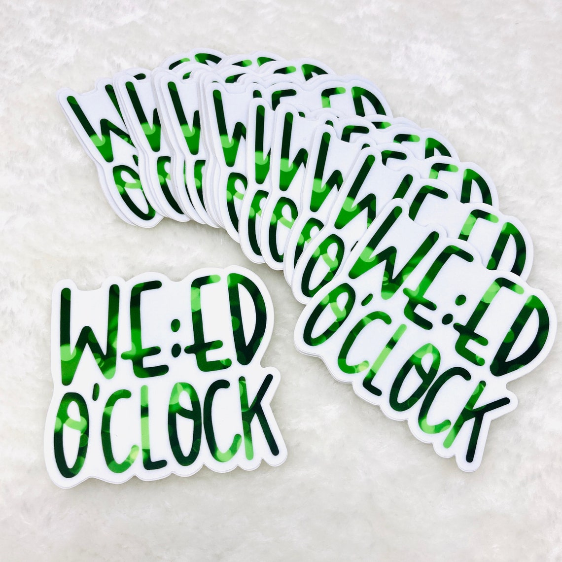 Weed O'clock Marijuana Sticker Die Cut 3 Wide | Etsy