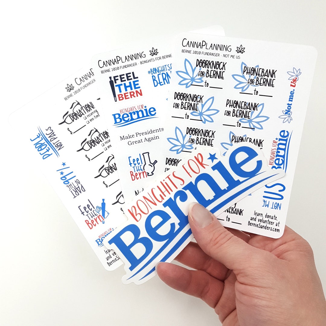 Bonghits for Bernie *retiring PAPER Stickers - Final Stock* - Etsy