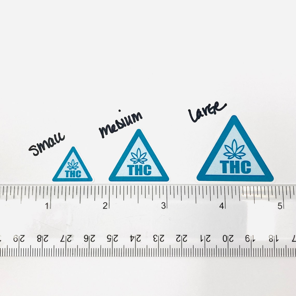 Edibles Warning Stickers Style 6 THC Triangle Stylized Leaf | Etsy