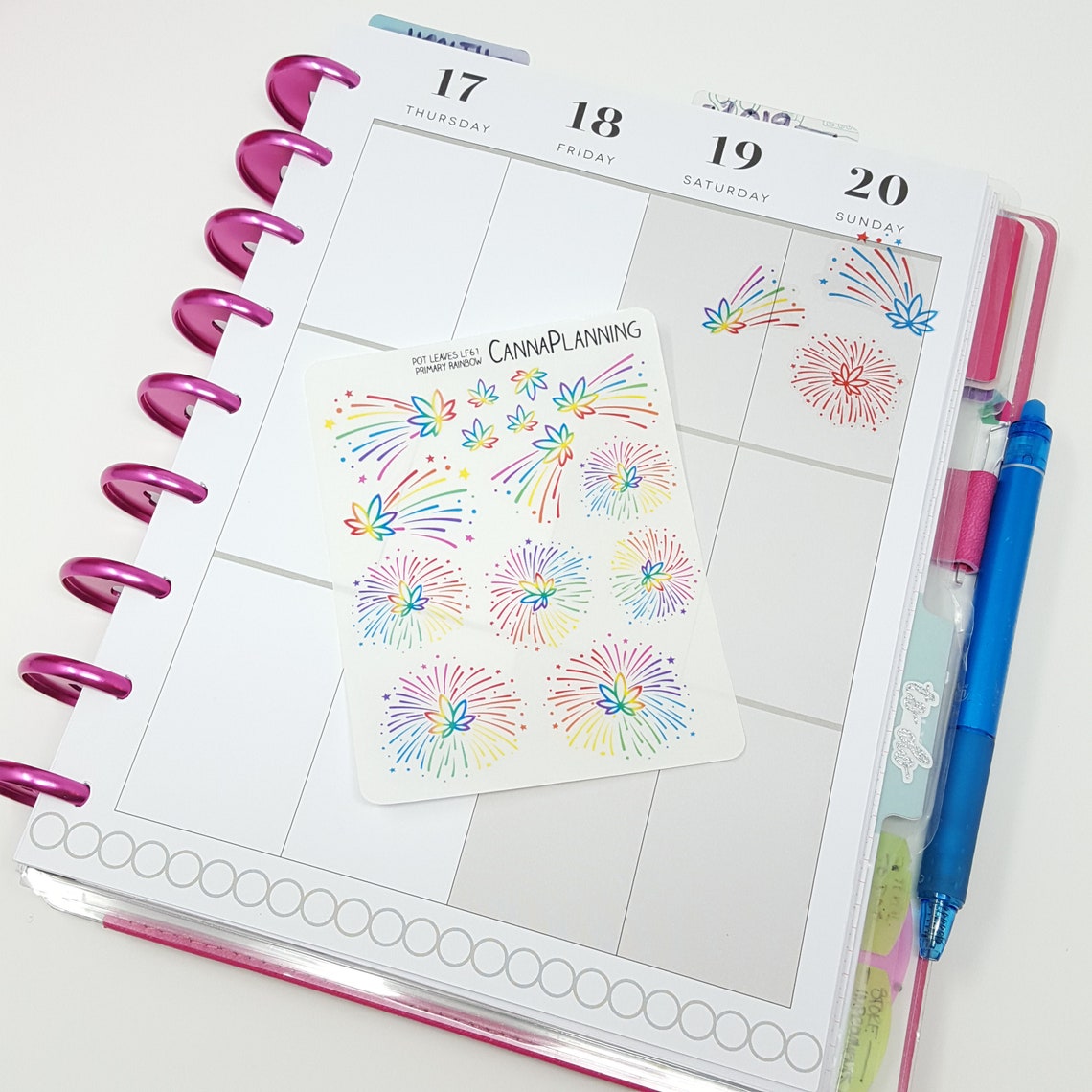 Clear Marijuana Leaf Fireworks Stickers Pride Fireworks 4th | Etsy