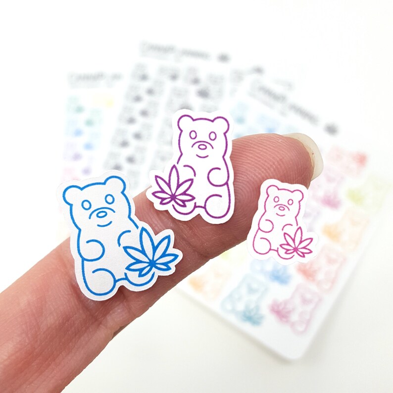 Marijuana Gummy Candy Bear stickers Cannabis and 420 | Etsy