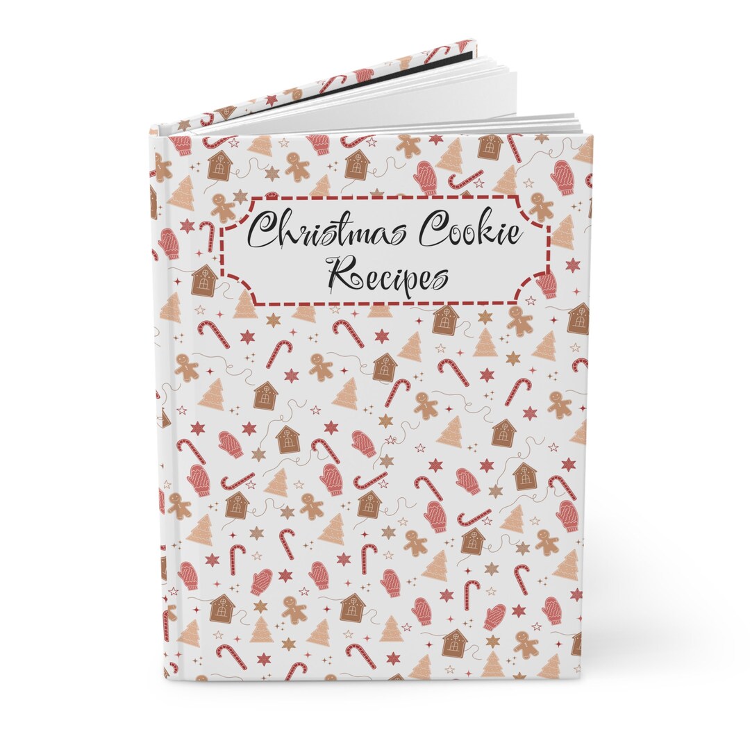 Christmas Cookie Recipe Book Journal - Custom Holiday Baking Keepsake ...