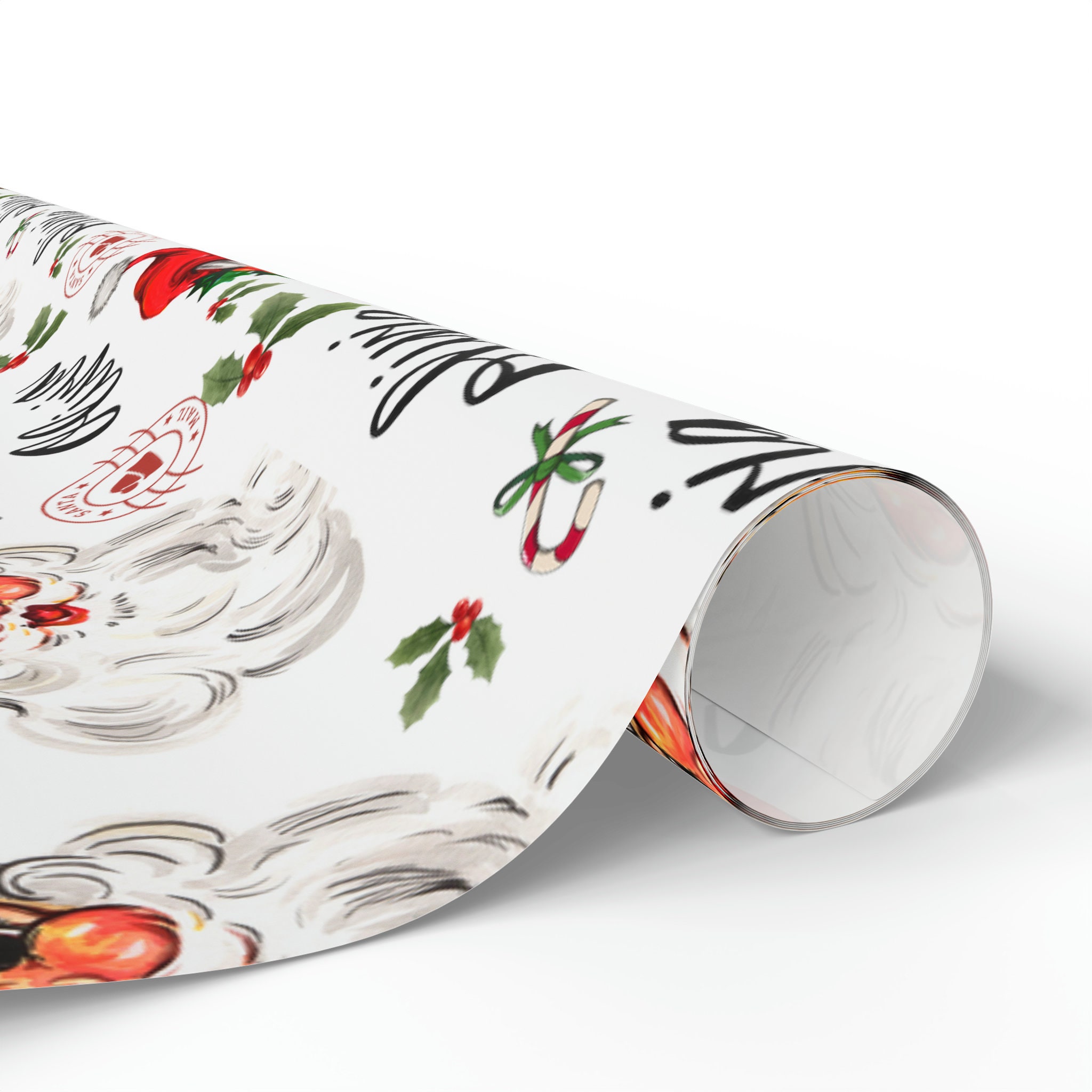 Christmas Santa Wrapping Paper - Personalized Santa Christmas Wrapping ...