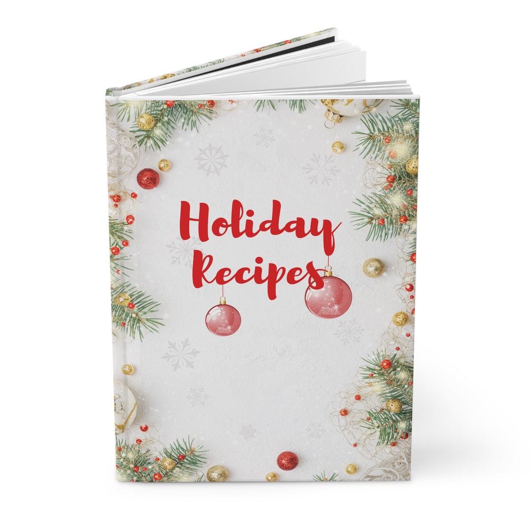 Christmas Holiday Recipe Christmas Hardcover Book Christmas Gift ...