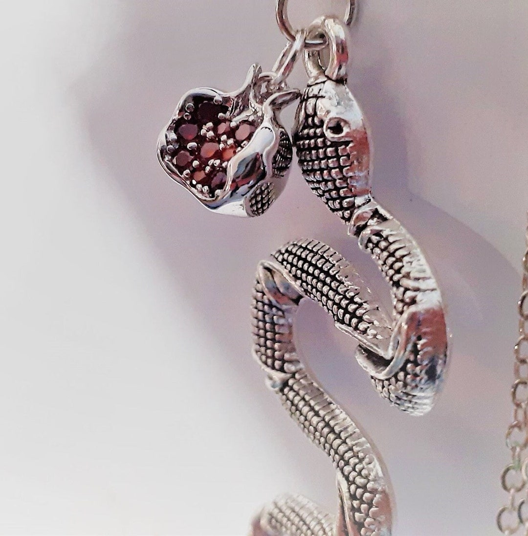 Persephone Serpent Necklace Snake Pomegranate Goddess Necklace Jewelry ...