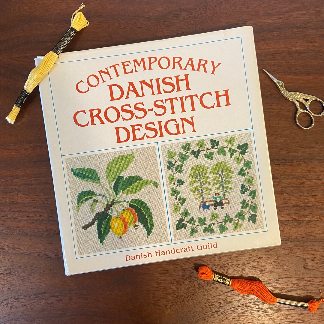 Vintage contemporary Danish Cross-stitch Design Book 1982 - Etsy