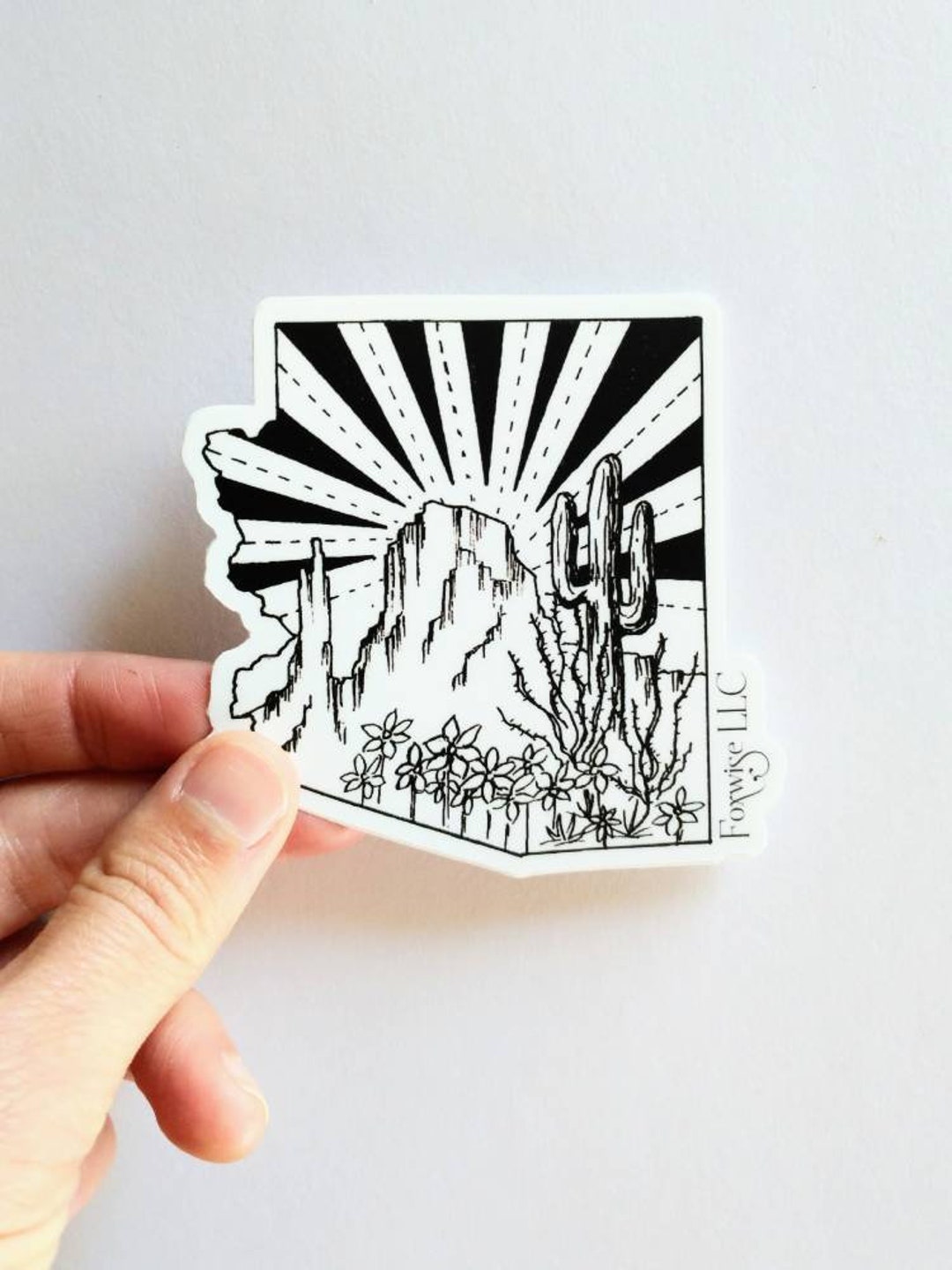 Arizona Sticker | 3" Vinyl Sticker | Desert Landscape | Superstition ...