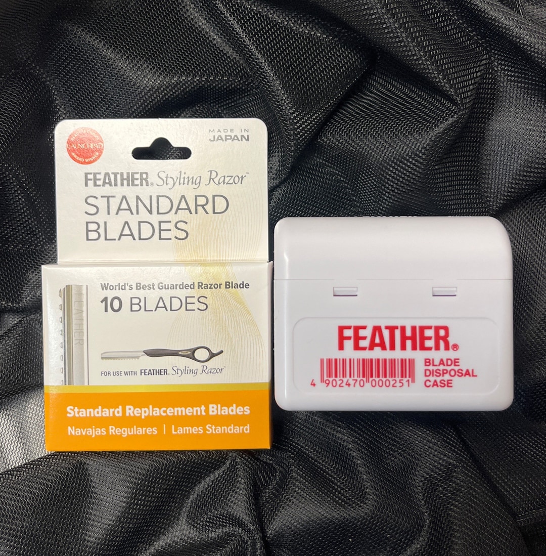 Feather Styling Blades 10 Pack Plus Free Bonus Blade Disposal Case - Etsy