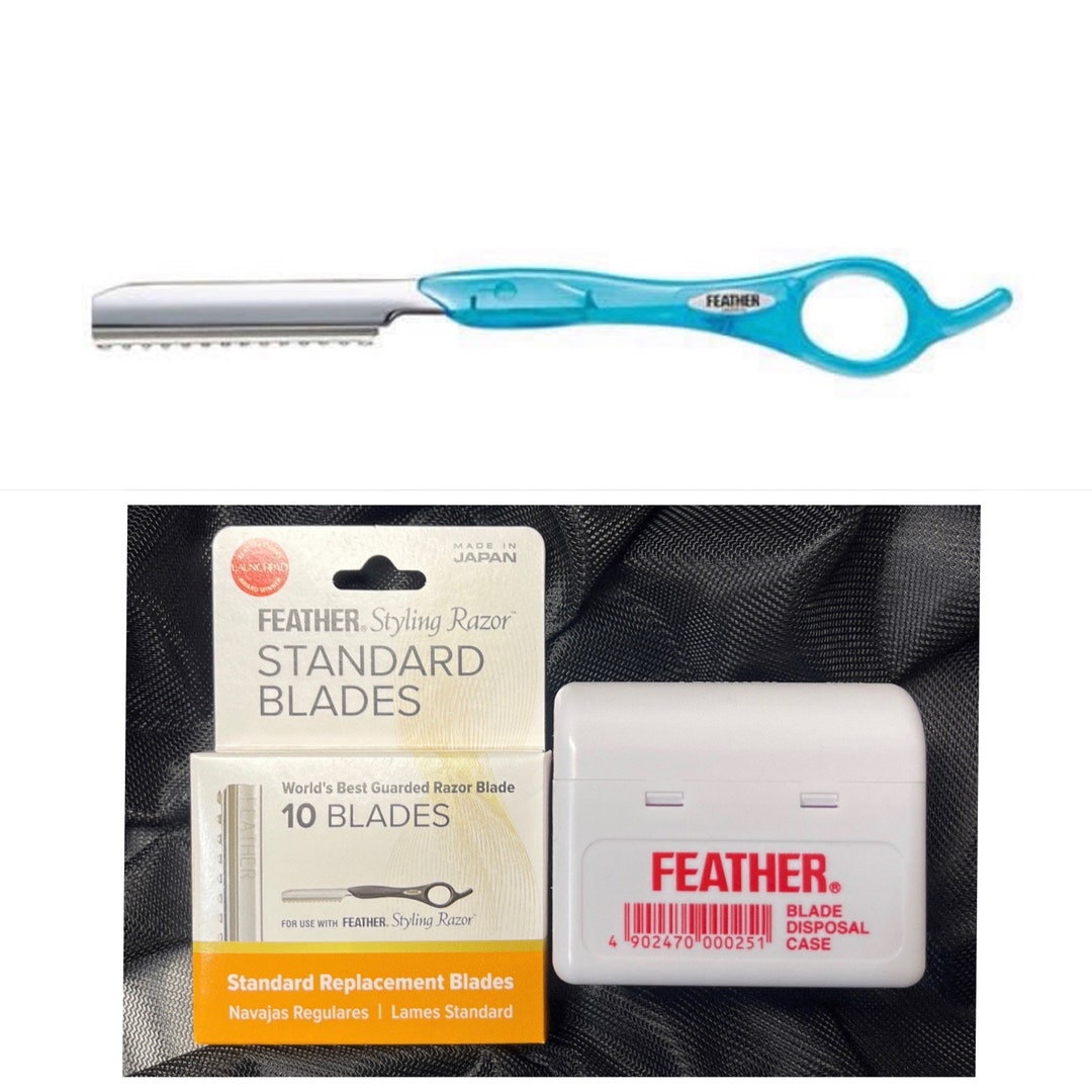 Feather Styling Razor, 10pk Blades, Disposal Case- Jayne Matthews ...