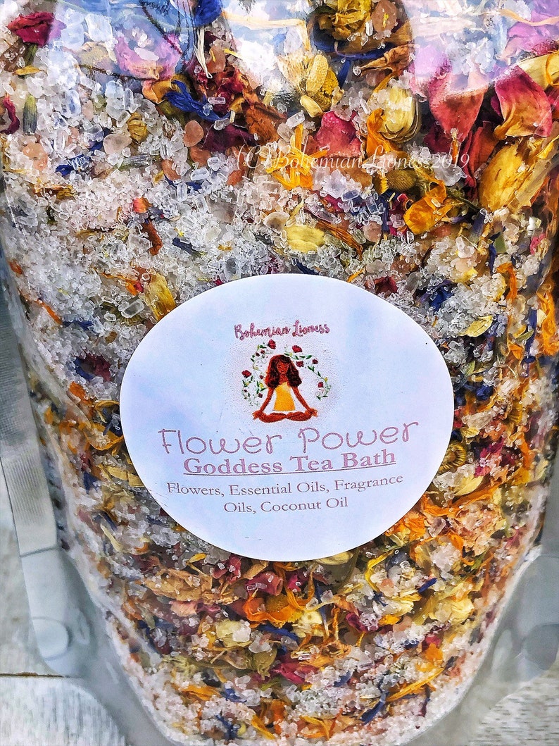 Bath Salt Flower Bath Salt Flower Bath Soak Goddess Tea - Etsy