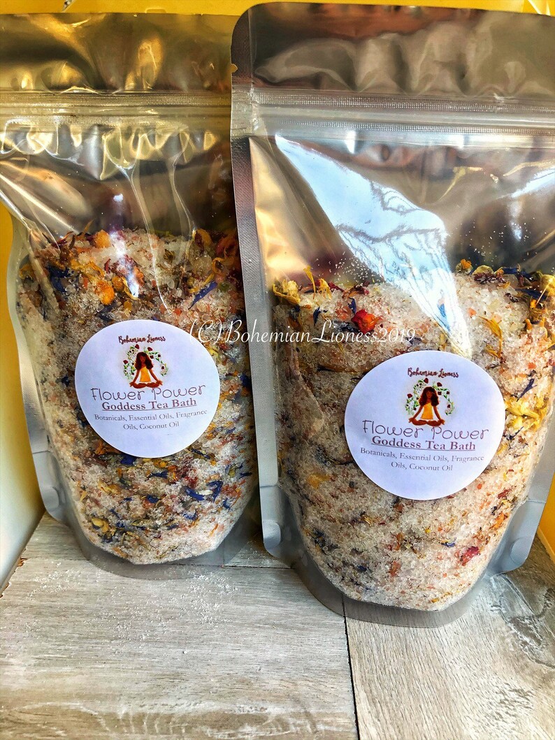 Bath Salt Flower Bath Salt Flower Bath Soak Goddess Tea | Etsy