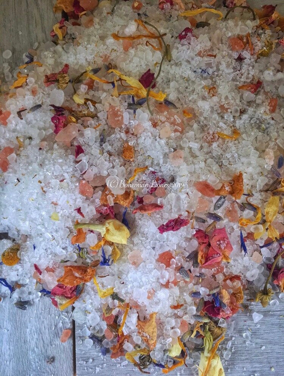 Bath Salt Flower Bath Salt Flower Bath Soak Goddess Tea - Etsy