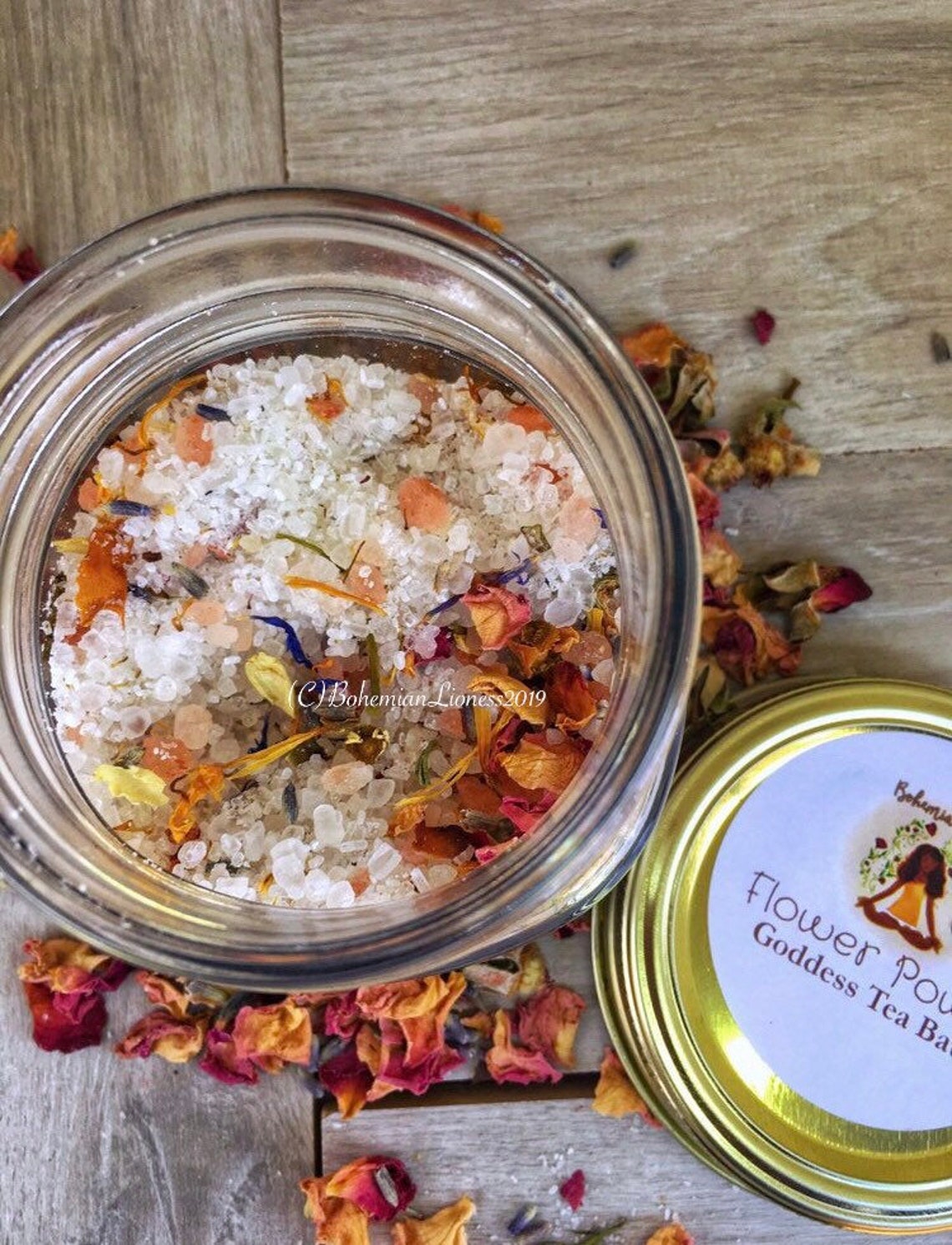 Bath Salt Flower Bath Salt Flower Bath Soak Goddess Tea - Etsy