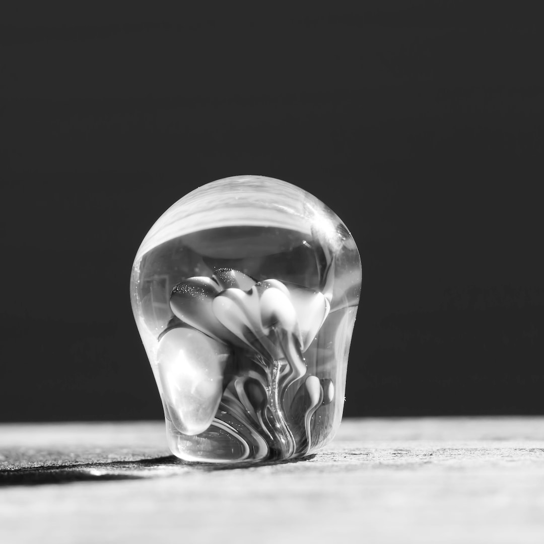 Small Glass Paperweight - Blown Glass Paperweight - Vortex Paperweight ...