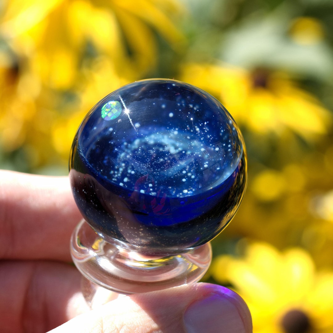 Lampwork Space Marble - Glass Boro Marble - Blown Glass Planet - Blown ...