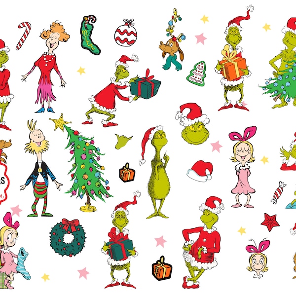 The Grinch Stickers - Etsy
