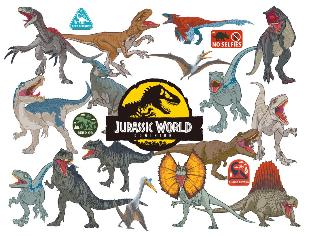 INSTANT DOWNLOAD Jurassic World Dinosaur PNGSVG Clipart Files ...