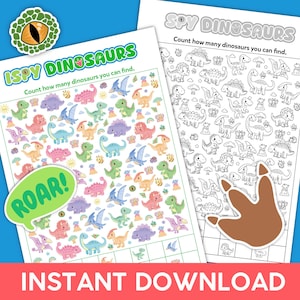 Dinosaur I Spy Printable Game | Seek and Find Activity for Kids ...