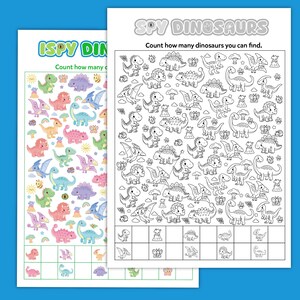 Dinosaur I Spy Printable Game | Seek and Find Activity for Kids ...