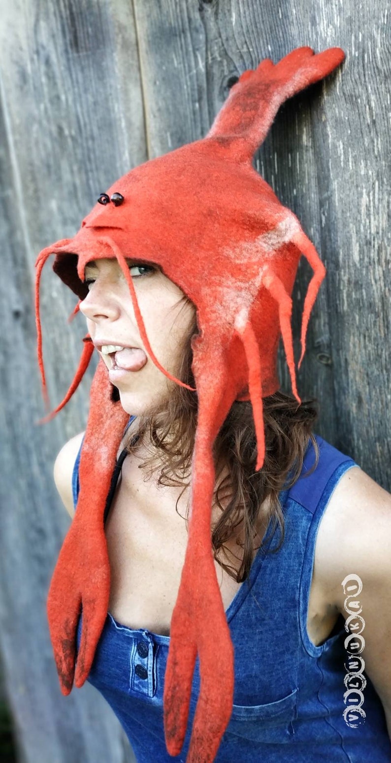 Crawfiwh Zodiac , Crawfish Hat , Funny Gift , Woolen Hat , Sauna Hat ...