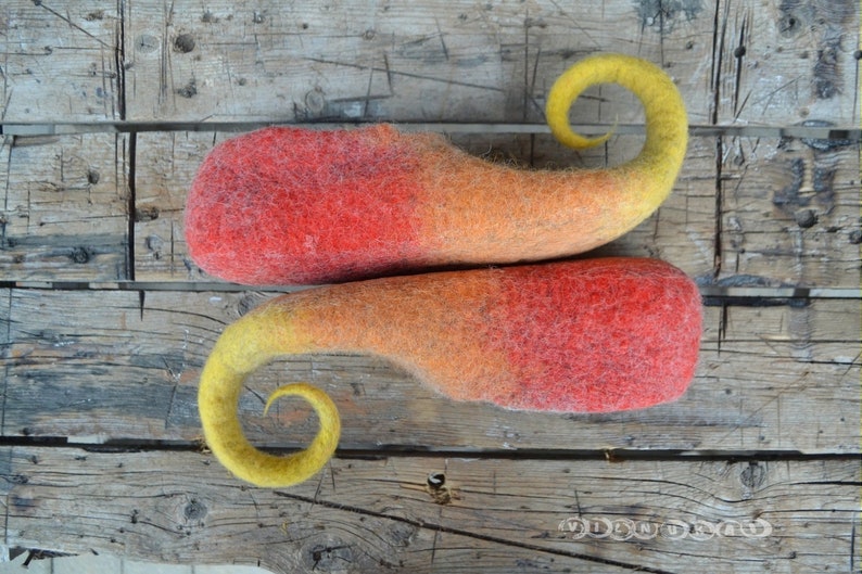 Felted Wool Slippers Elf Fairy Christmas Gift Warm - Etsy