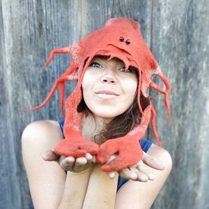 Crawfish Zodiac , Crawfish Hat , Funny Gift , Woolen Hat , Sauna Hat ...