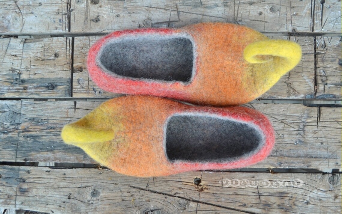 Felted Wool Slippers , Elf Fairy , Christmas Gift , Warm Present , Felt ...
