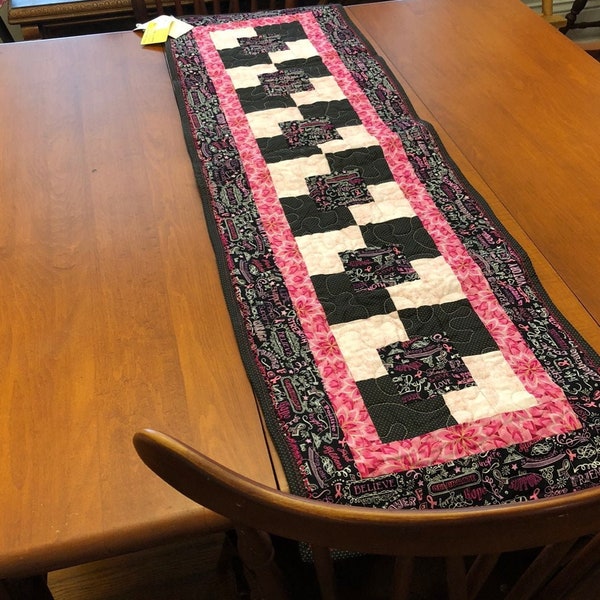 Breast Cancer Table Runner - Etsy