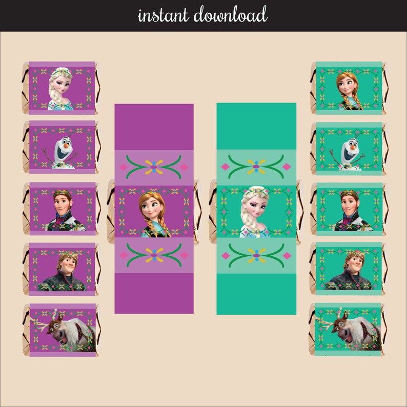 Disney Frozen Hershey's Nugget/ Nestle Treasures Wrapper - Etsy