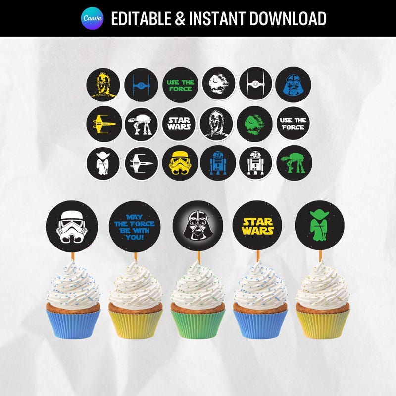 Starwars Cupcake Picks - Etsy