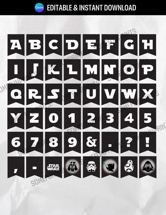 Star Wars Printable Letters