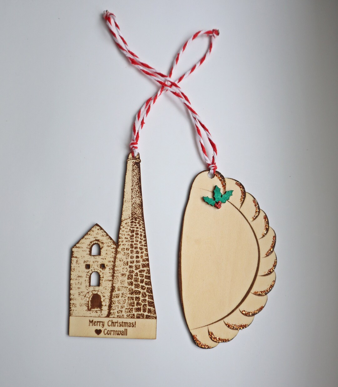 Cornish Christmas Decorations, Cornish Pasty, Tin Mine Wooden Tree ...