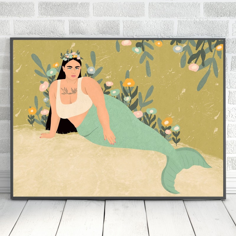 Fat Mermaid - Etsy