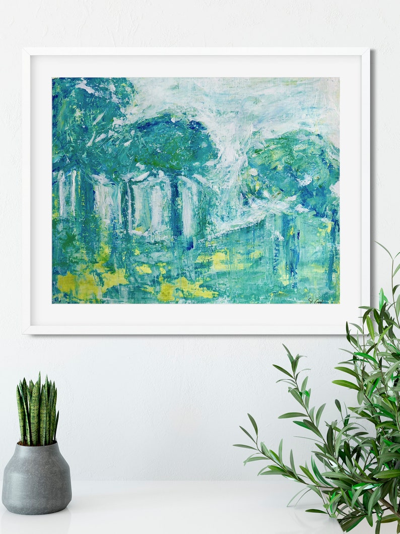 Original Abstract Painting the Forrest 11x14 Acrylic - Etsy