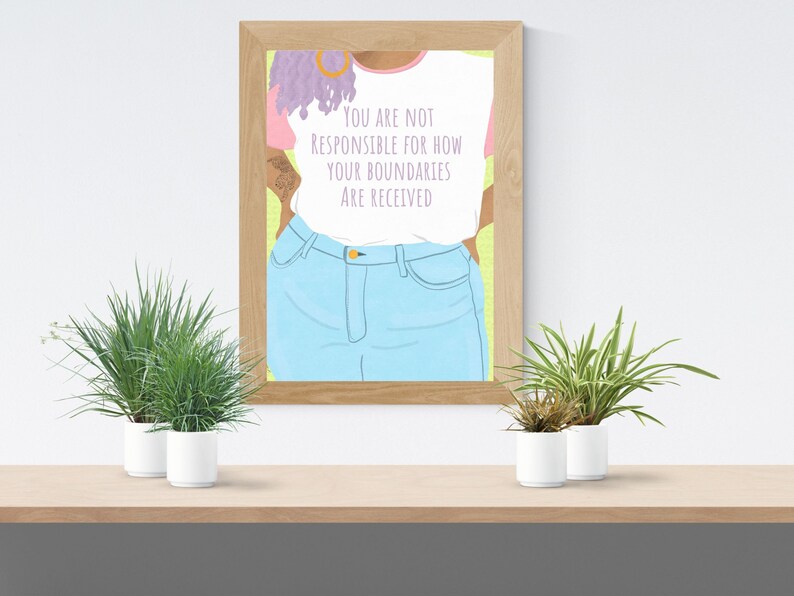 Boundaries Art Print Set Boundaries Quote Self Love Art - Etsy